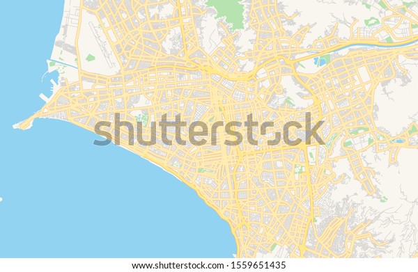 Printable Street Map Lima Peru Map Stock Vector (Royalty Free ...