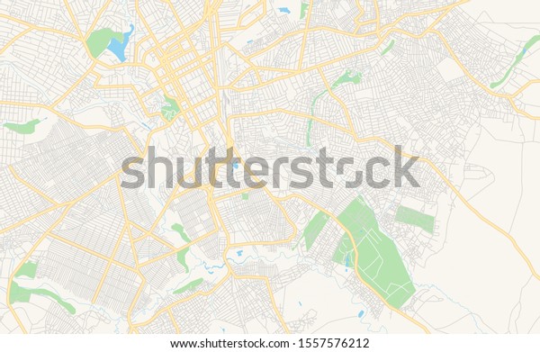 Printable Street Map Lubumbashi Dr Congo Stock Vector (Royalty Free ...