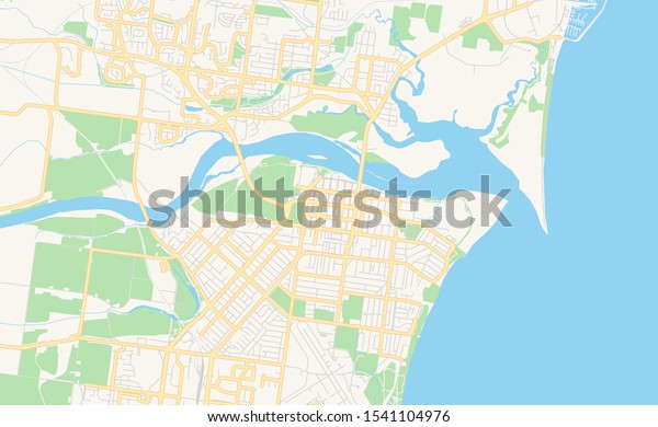 Printable Street Map Mackay Australia Map: vector de stock (libre de ...