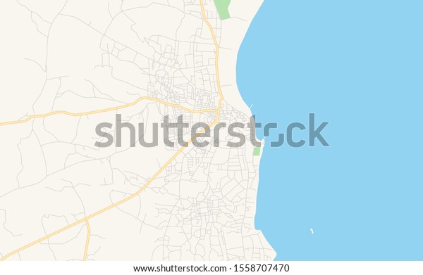 Printable Street Map Malindi Kenya Map Stock Vector (Royalty Free ...