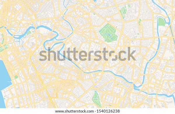 Printable Street Map Mandaluyong Philippines Map: vetor stock (livre de ...