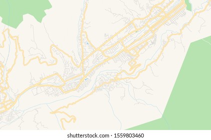 Printable Street Map Nazret Ethiopia Map 库存矢量图（免版税）1558520582 ...