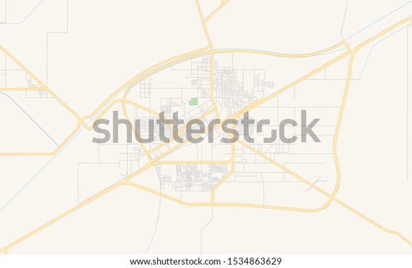 Printable Street Map Okara Province Punjab 스톡 벡터(로열티 프리) 1534863629 ...