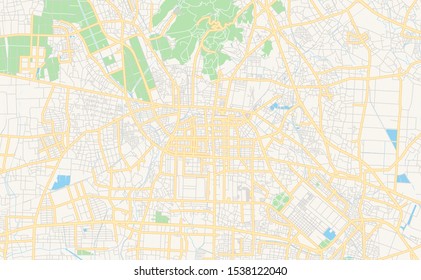 Printable Street Map Tachikawa Prefecture Tokyo: เวกเตอร์สต็อก (ปลอดค่า ...