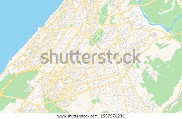 Printable Street Map Rabat Morocco Map: Stock-Vektorgrafik (Lizenzfrei ...