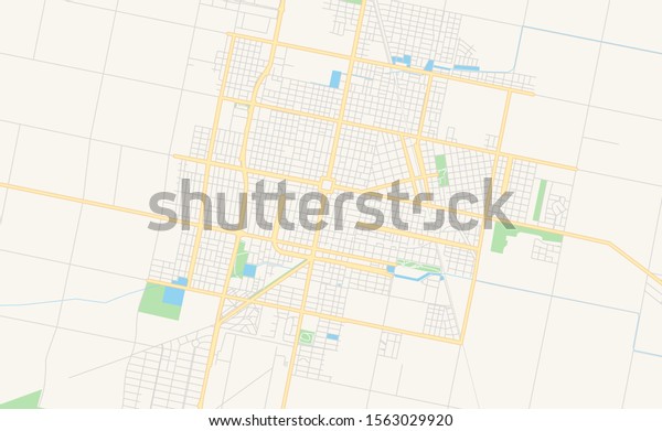 Printable Street Map Rafaela Argentina Map Stock Vector (Royalty Free ...