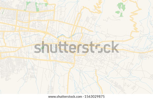 Printable Street Map Sacaba Bolivia Map : image vectorielle de stock ...