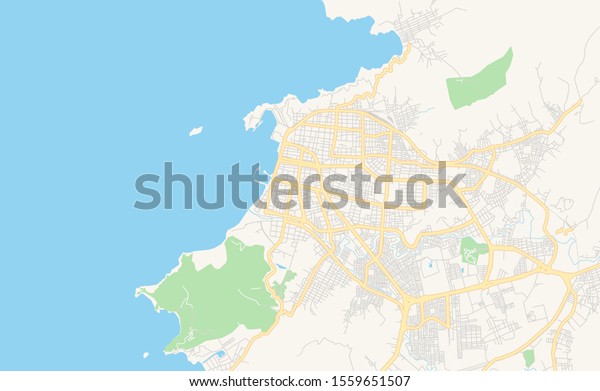 Printable street map of Santa Marta, Colombia. Map template for ...