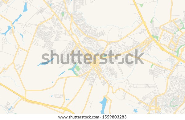 Printable Street Map Sumare Brazil Map Stock Vector (Royalty Free ...