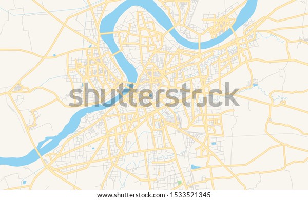 Printable Street Map Surat State Gujarat Stok Vektör (Telifsiz ...