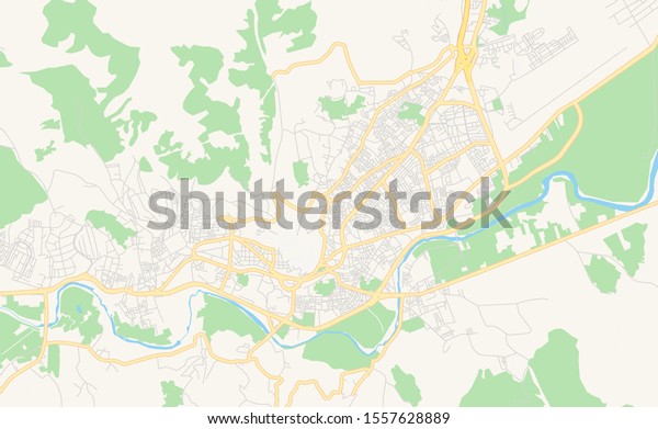 Printable Street Map Tetouan Morocco Map Stock Vector (Royalty Free ...