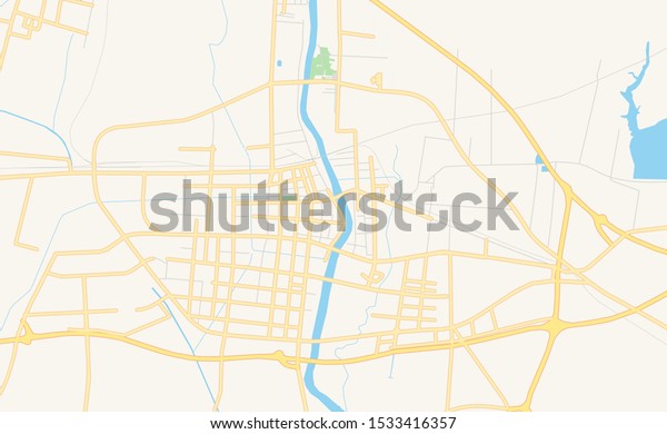 Printable Street Map Xinyi Province Jiangsu Stock Vector (Royalty Free ...