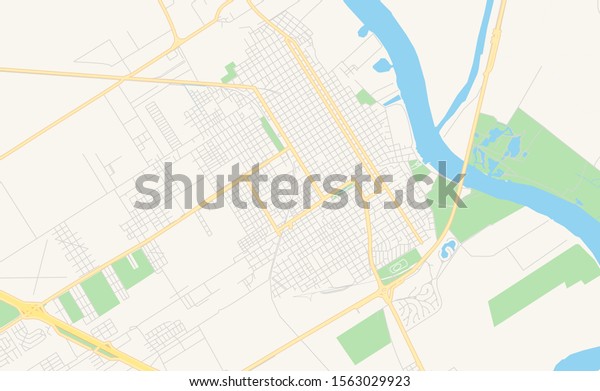 Printable Street Map Zarate Argentina Map: vector de stock (libre de ...
