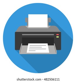 Printer Icon Printer Office Equipment Flat Stock Vector (Royalty Free ...