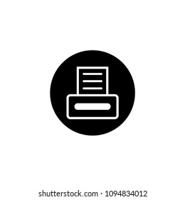 Printer Icon Print Symbol Print Paper Stock Vector (Royalty Free ...