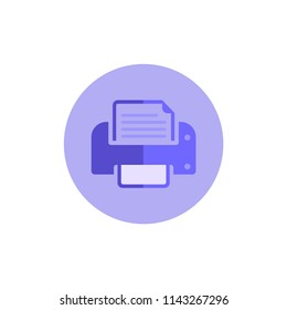 Printer Icon Print Symbol Print Paper Stock Vector (Royalty Free ...