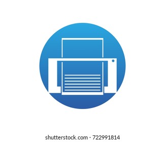 Printer Logo Design Template: vector de stock (libre de regalías ...