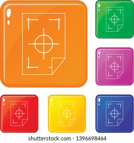 Printer Marks On Paper Icons Set Stock Vector (Royalty Free) 1396698464 ...