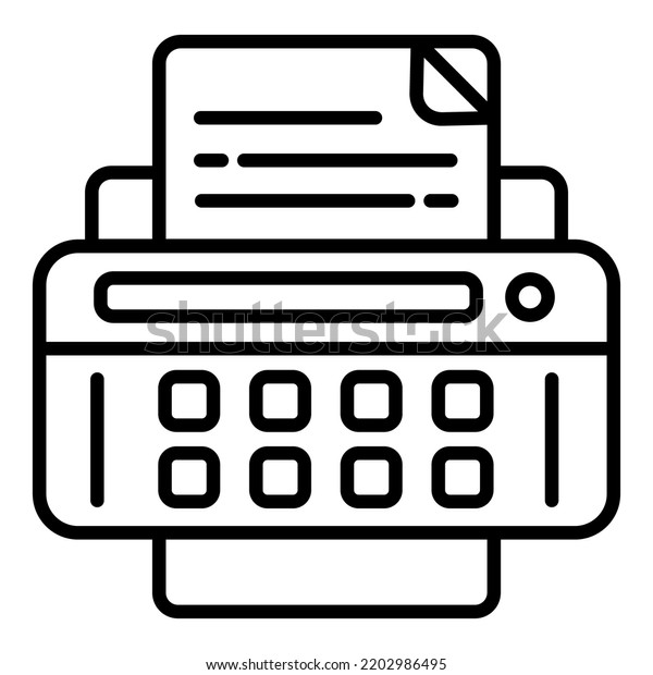 Printer Photocopy Scan Icon Line Stock Vector (Royalty Free) 2202986495 ...