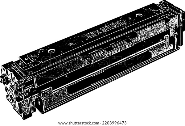 Printer Toner Vector Printer Cartridge Silhouette Stock Vector (Royalty ...