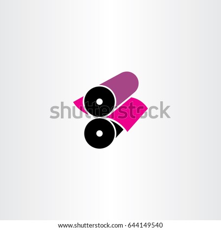 Printing Cylinders Logo Vector Icon Design Image vectorielle de stock ...