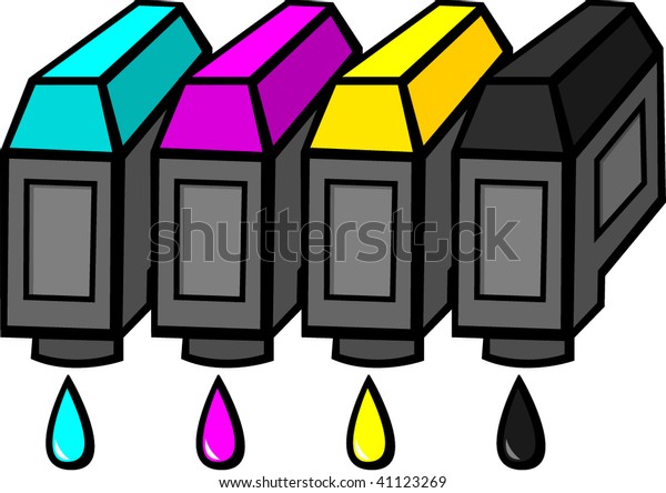 Printing Ink Cartridges Stock Vector (Royalty Free) 41123269 | Shutterstock
