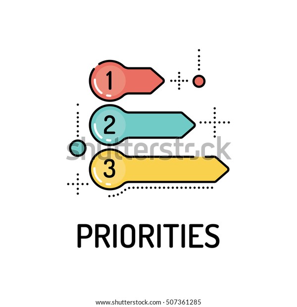 Priorities Line Icon Stock Vector (Royalty Free) 507361285