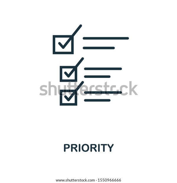 Priority Icon Outline Style Thin Line Stock Vector (Royalty Free ...