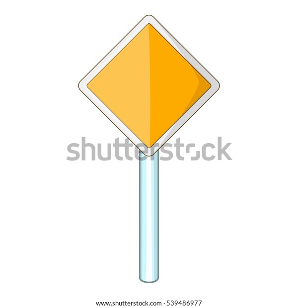 Priority Road Sign Icon Cartoon Illustration Stock Vector (Royalty Free ...