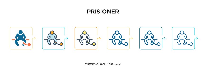 Prisioner Vector Icon 6 Different Modern Stock Vector (Royalty Free ...