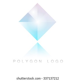 Prism Square Polygon Logo Modern Geometric Stock Vector (Royalty Free ...