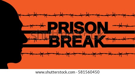 Prison Break Poster Vector Illustration Orange Image vectorielle de ...