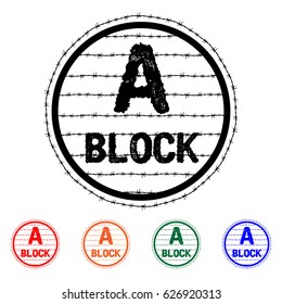 Prison Logo Vector Black Block Stock Vector (Royalty Free) 626920313