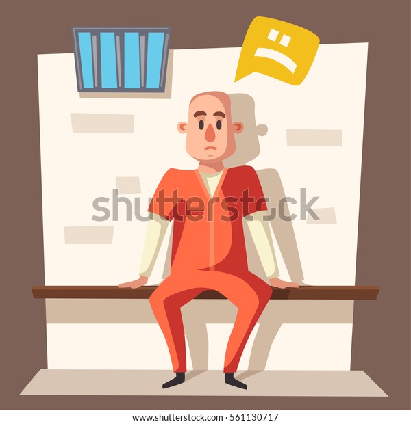 Prison Prisoner Character Design Cartoon Vector Stock Vector (Royalty ...