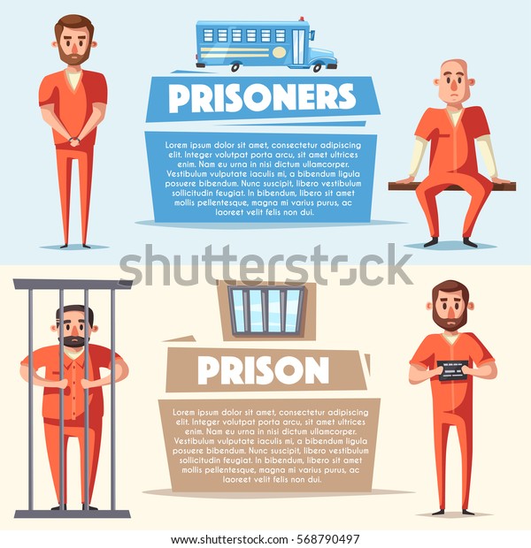 Prison Prisoner Character Design Cartoon Vector 스톡 벡터(로열티 프리) 568790497 ...