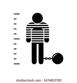Prisoner Icon Convict Illustration Simple Vector Stock Vector (Royalty ...