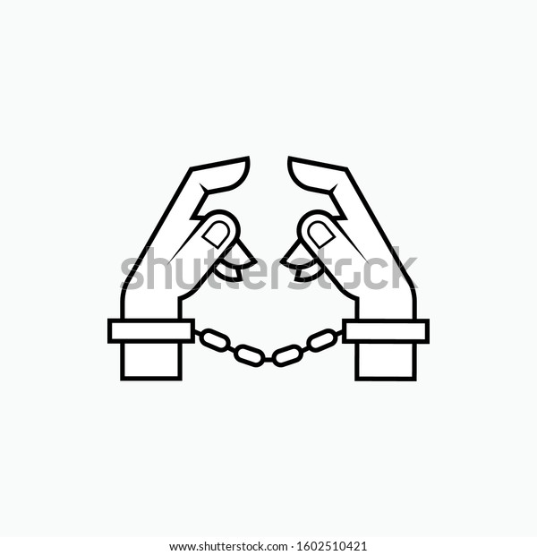 Prisoner Icon Convict Illustration Simple Vector Stock Vector (Royalty ...