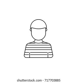 Prisoner Prison Avatar Icon Elements Avatar Stock Vector (Royalty Free ...