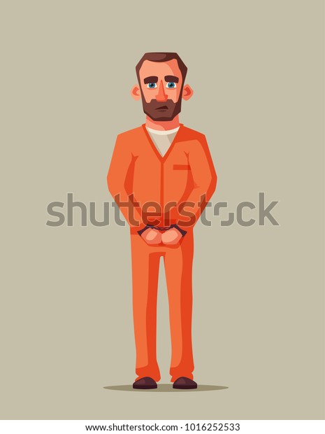 Prisoner Prison Character Design Cartoon Illustration Stock Vector ...