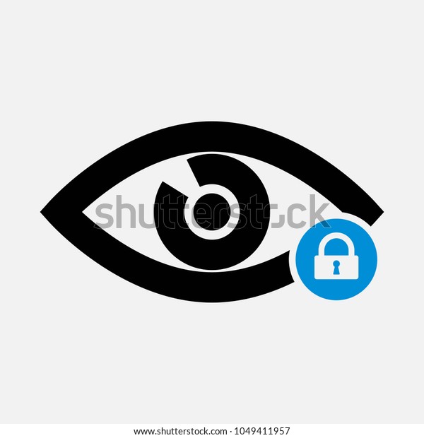 Privacy Eye Icon Eye Icon Padlock Stock Vector (Royalty Free) 1049411957