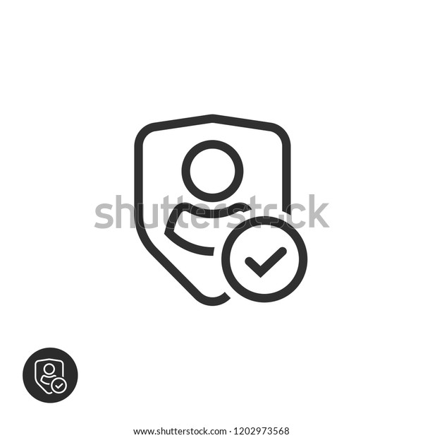 Privacy Icon Vector Line Art Outline Stock Vector (Royalty Free) 1202973568