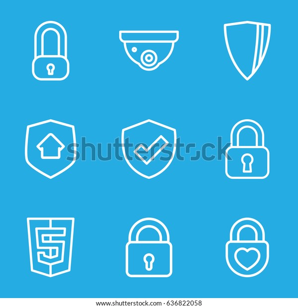 Privacy Icons Set Set 9 Privacy Stock Vector (Royalty Free) 636822058