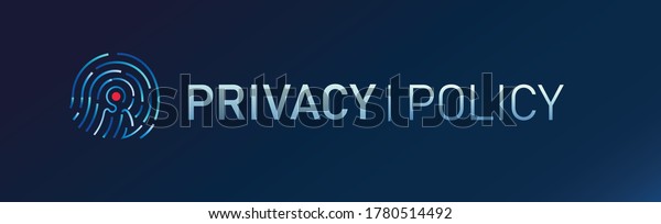 Privacy Policy Banner Personal Data Protection Stock Vector (Royalty ...