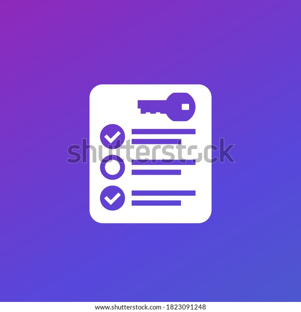 Privacy Settings Icon Check List Stock Vector (Royalty Free) 1823091248 ...