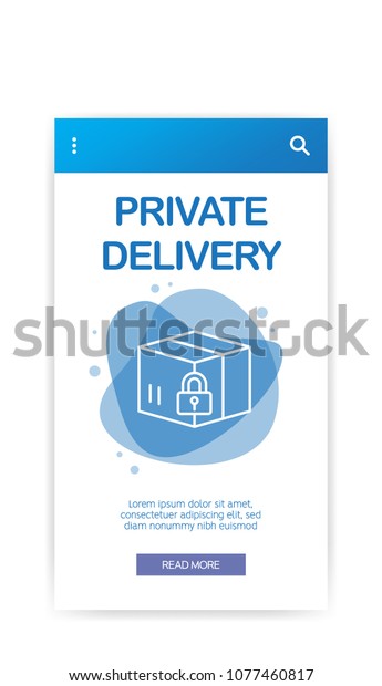Private Delivery Infographic Stock Vector (Royalty Free) 1077460817 ...