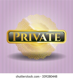 Private Gold Emblem Stock Vector (Royalty Free) 339280448 | Shutterstock
