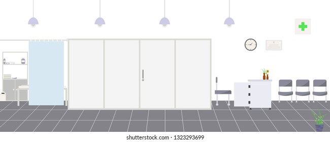 Private Hospital Model Vector Illustration Stock Vector (Royalty Free ...