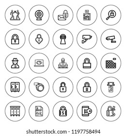 Private Icon Set Collection 25 Outline Stock Vector (Royalty Free ...