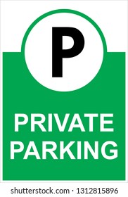 Private Parking Sign Stock Vector (Royalty Free) 1312815896 | Shutterstock