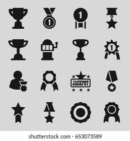 Prize Icons Set Set 16 Prize Stock Vector (Royalty Free) 653073589 ...
